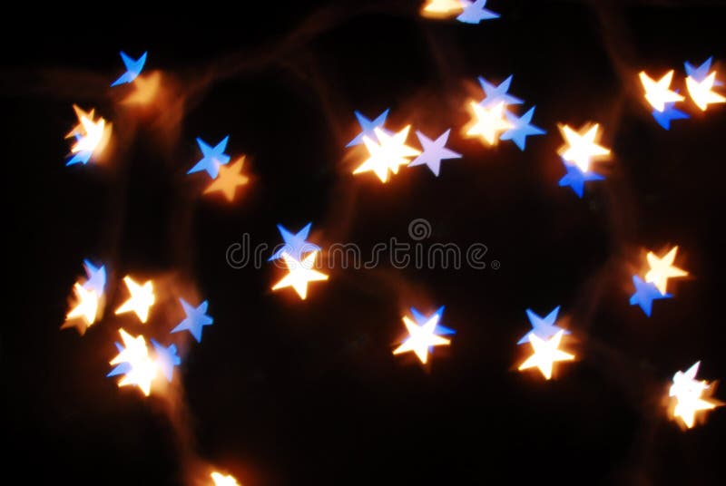 Bokeh stars stock image. Image of abstract, rays, orange - 7495769