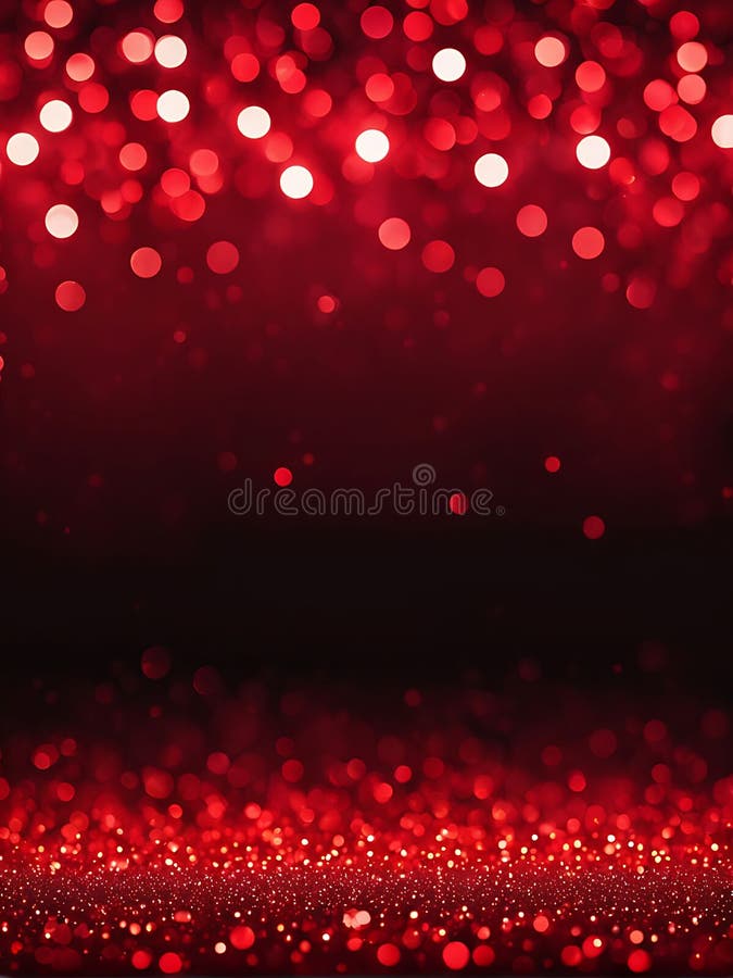 Bokeh Vertical Background with Red Lights in a Gradient Blur Effect ...
