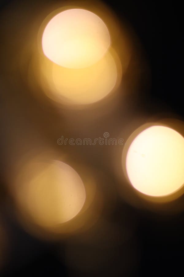 Bokeh Warm Light on Black Background Overlay Stock Photo - Image of ...
