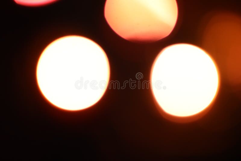 Bokeh Warm White Light on Black Background Overlay Stock Photo - Image ...