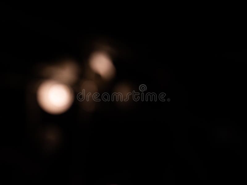 Bokeh Warm White Light on Black Background Overlay Stock Image - Image ...