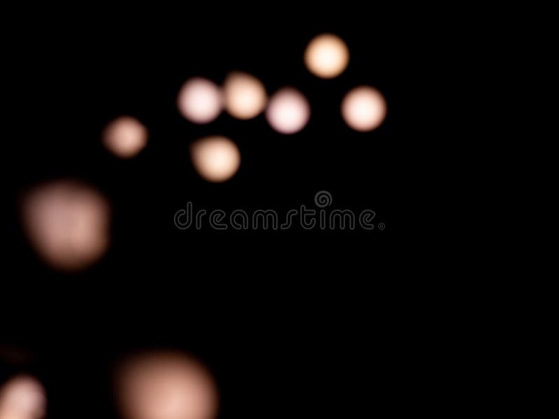 Bokeh Warm White Light on Black Background Overlay Stock Photo - Image ...