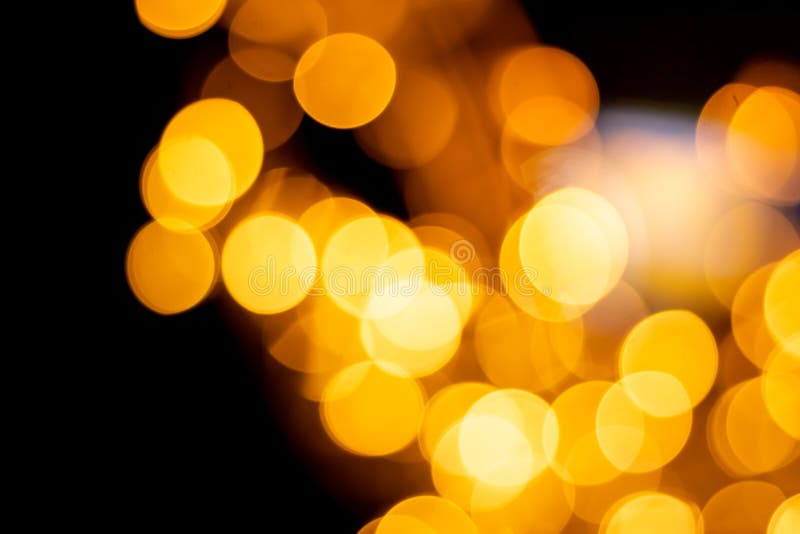 Bokeh of Yellow Light in the Night Stock Photo - Image of glitter ...