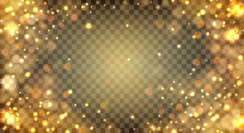 Bokehs Light Frame on Transparent Stock Vector - Illustration of design ...