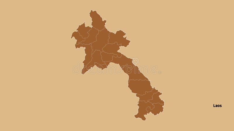 Bokeo Location. Laos. Administrative Map Stock Footage - Video of laos ...