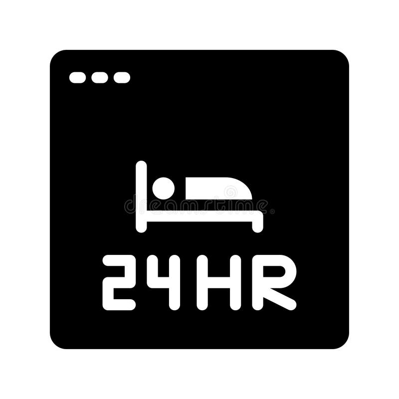 Boking Service Solid Icon. Hotel Room Check in Symbol Graphic Design ...