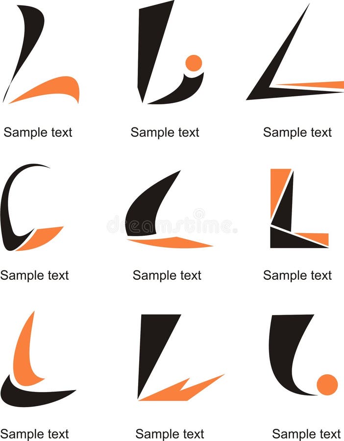 Bokstav L logo vektor illustrationer. Illustration av affär - 32024231