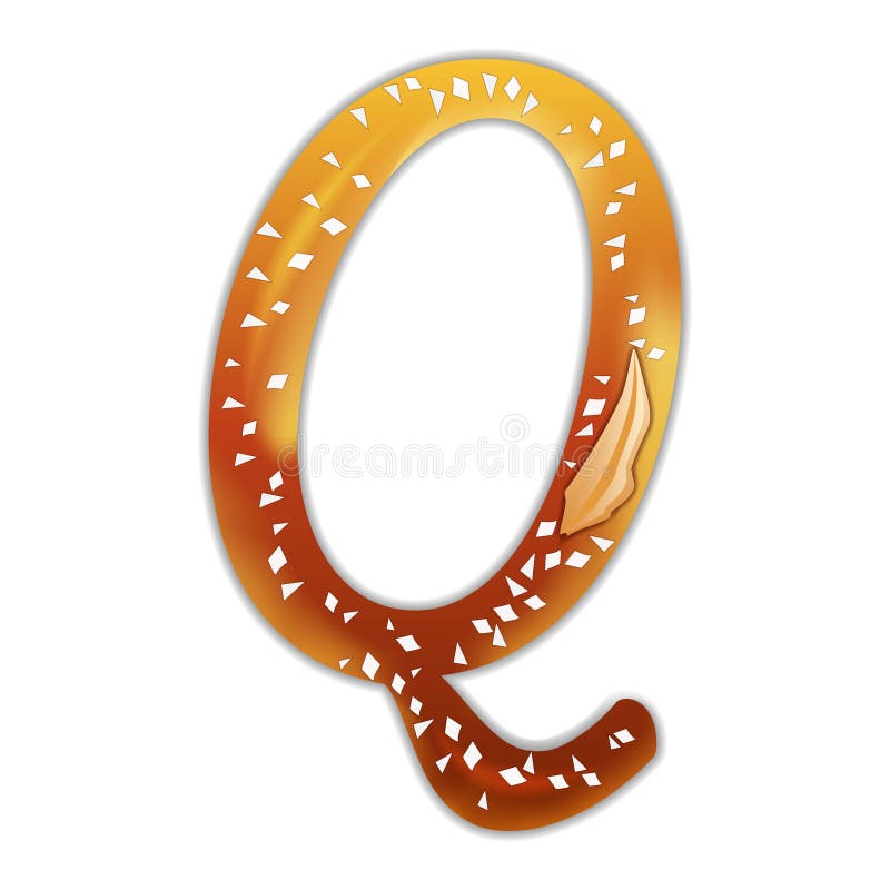 Bokstav V I Form Av En Kringla Vektor Illustrationer - Illustration av ...