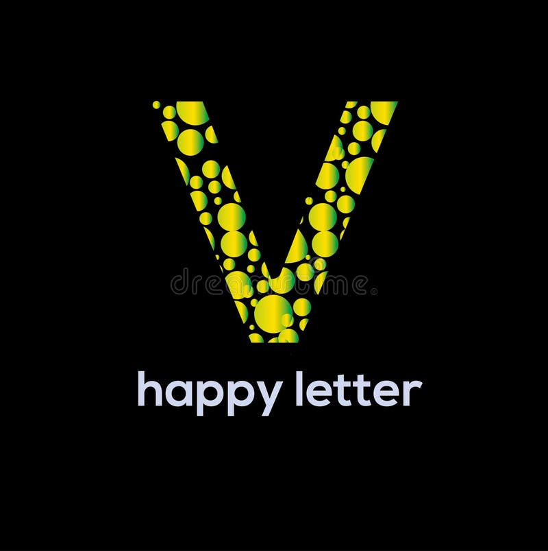 Bokstav V Bubblar Vektorlogo Vektor Illustrationer - Illustration av ...