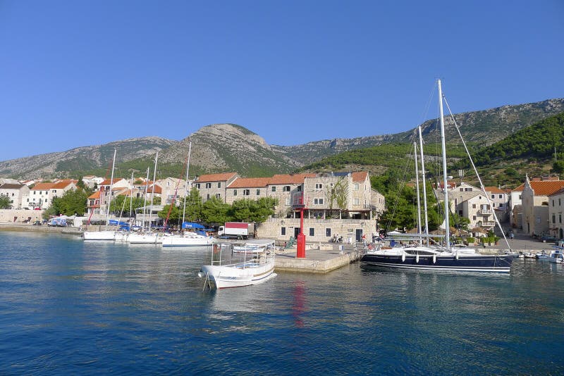 Bol Town on Brac Island, Croatia Stock Image - Image of island ...