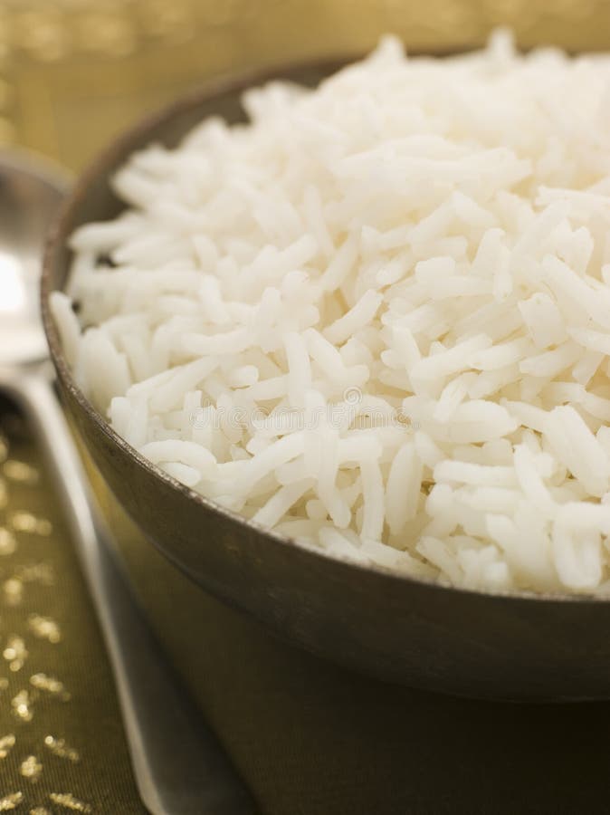 Bol De Riz Basmati Bouilli Simple Image stock - Image du nourritures ...