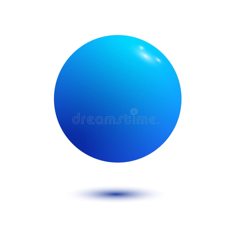 Esfera Del Azul Del Vector 3d Ilustración del Vector - Ilustración de ...