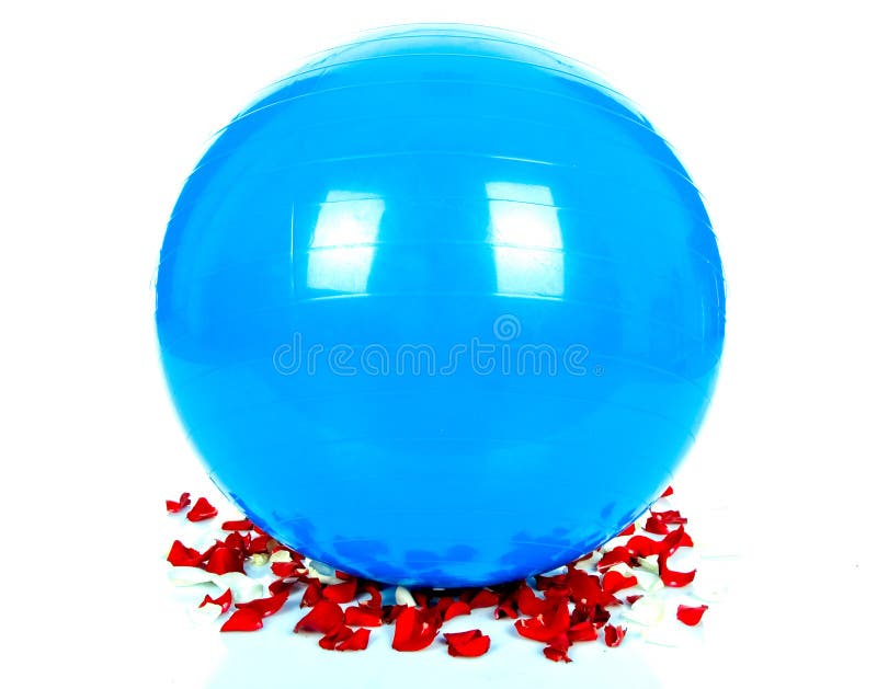 Bola azul grande imagen de archivo. Imagen de salud, muchacha - 4927027