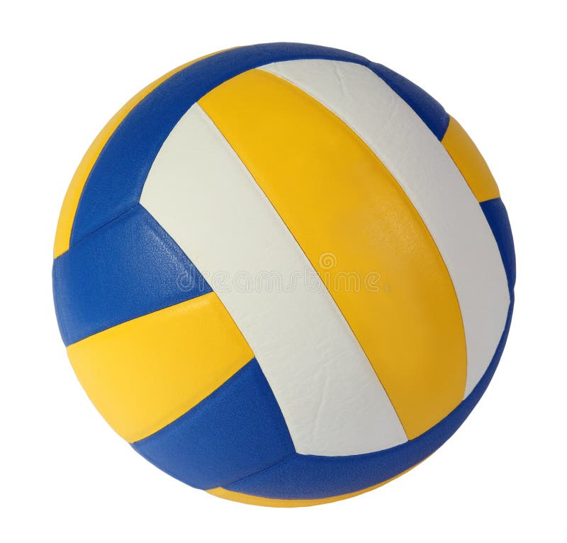 Bola Azul Marino, Amarilla Del Voleibol Imagen de archivo - Imagen de ...