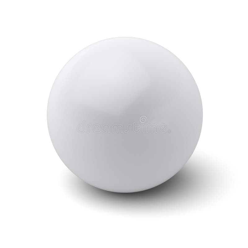 Bola Blanca Aislada En El Fondo Blanco Stock de ilustración - Ilustración de hermoso, aislado ...