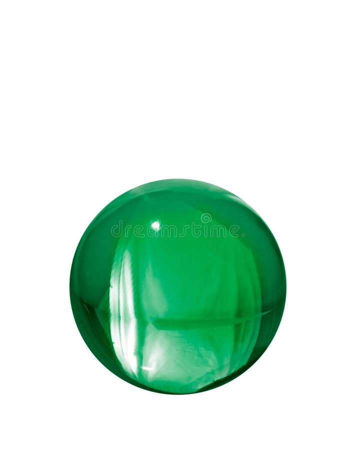 Bola Brillante Verde Aislada En Blanco Stock de ilustración ...