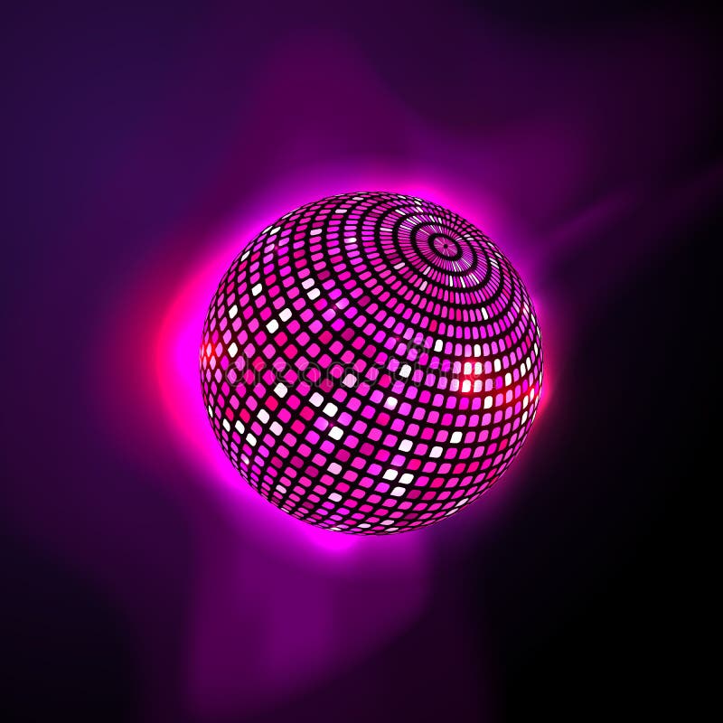 Bola Cor-de-rosa Do Disco Vetor Ilustração do Vetor - Ilustração de ...