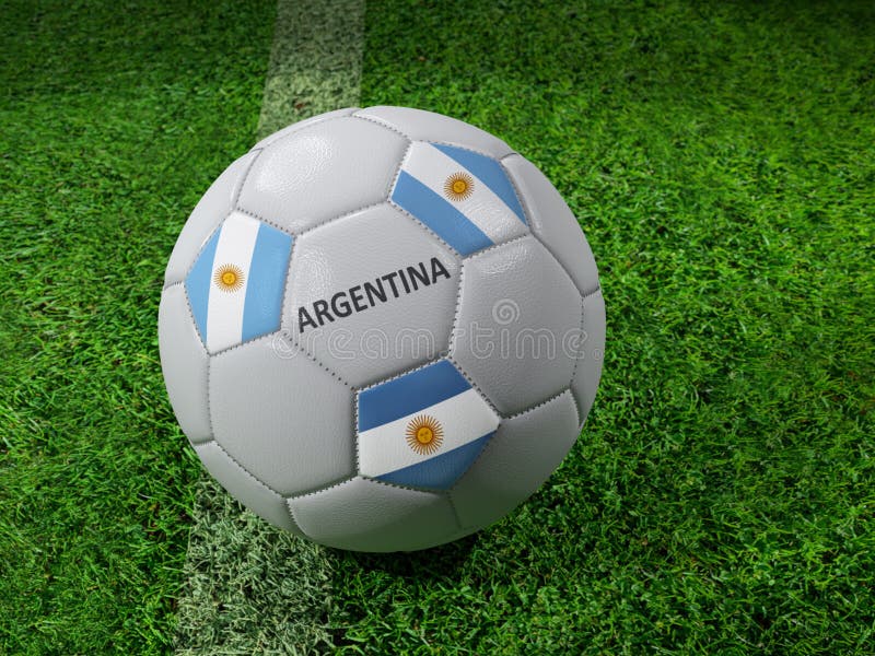 Soccerball de Argentina ilustração stock. Ilustração de bandeira - 14353232