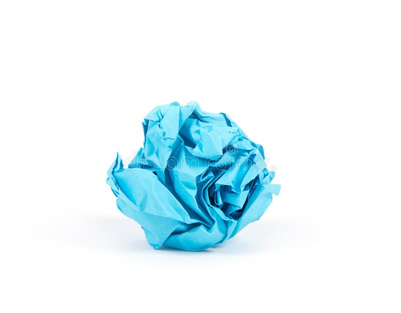 Bola De Papel Amassado Isolada Em Branco Foto De Stock Imagem De Corte Trajeto 263224172