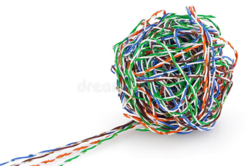 Bola De Un Twisted Pair Del Cable Foto de archivo - Imagen de global ...