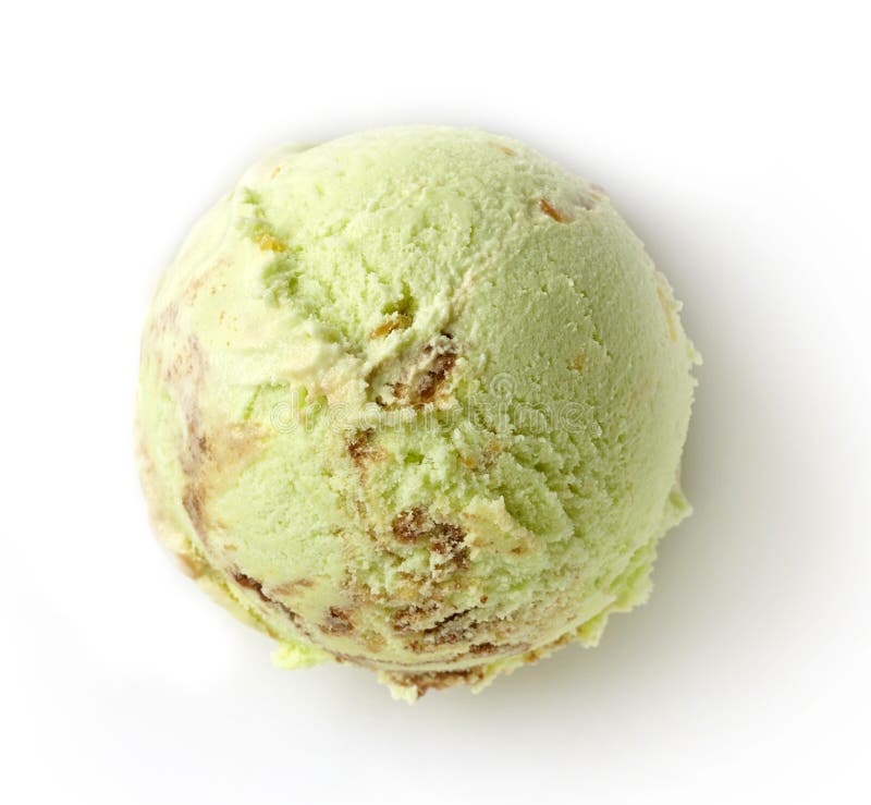 Bola Del Helado De Vainilla Aislada Foto de archivo - Imagen de sabroso ...