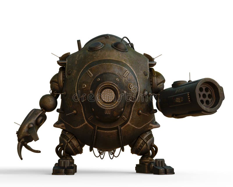 Bola Del Robot En Un Fondo Blanco Stock de ilustración - Ilustración de ...