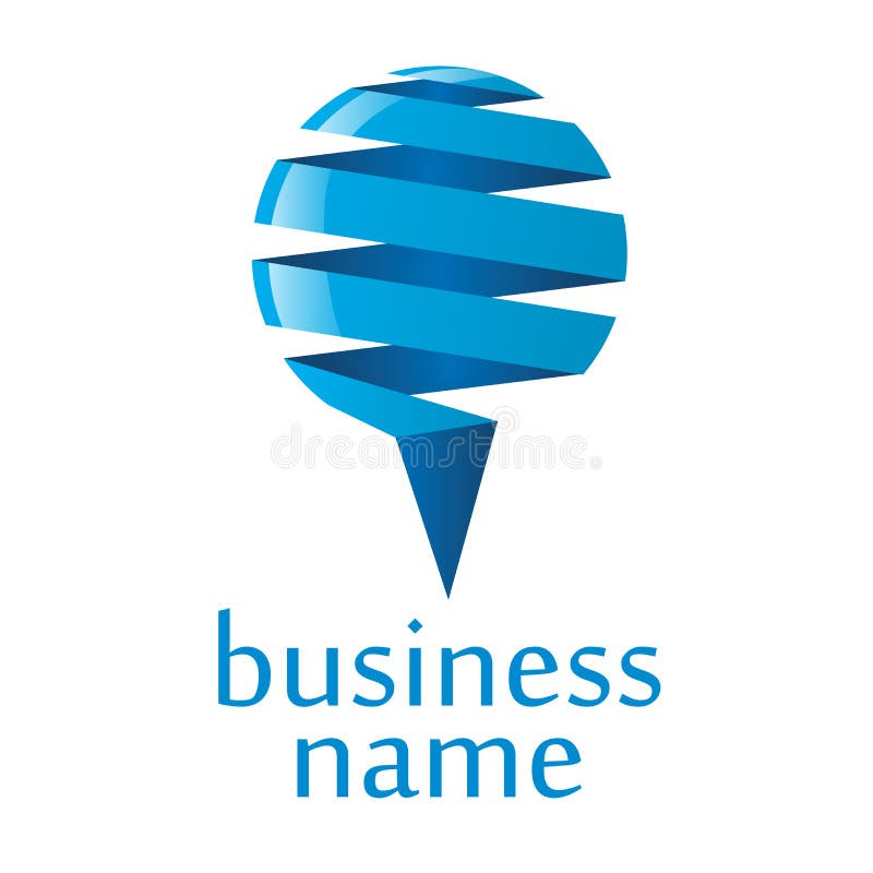 Logotipo azul ilustración del vector. Ilustración de concepto - 30163613