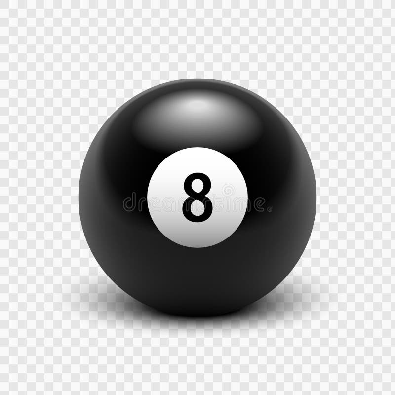 Bola Oito Isolada Em Um Fundo Transparente Ilustração do Vetor ...