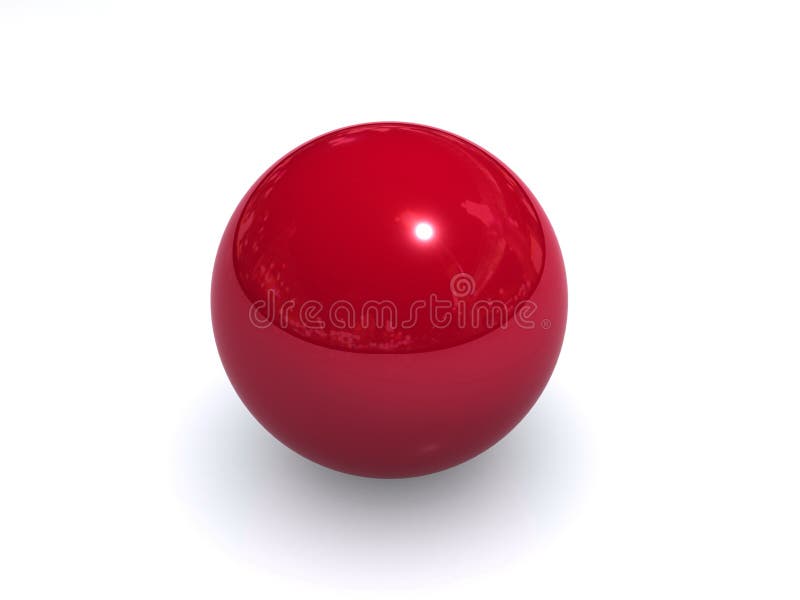 Bola roja stock de ilustración. Ilustración de blanco - 12367534