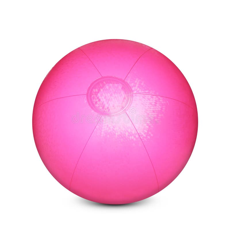 Bola Rosa Inflable Sobre Fondo Blanco Imagen de archivo - Imagen de ...