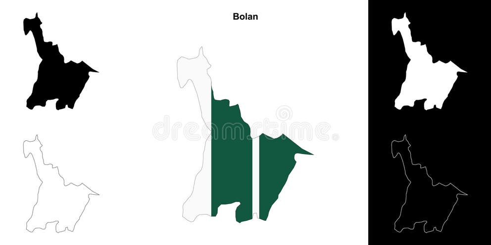 Bolan outline map stock vector. Illustration of border - 371577712