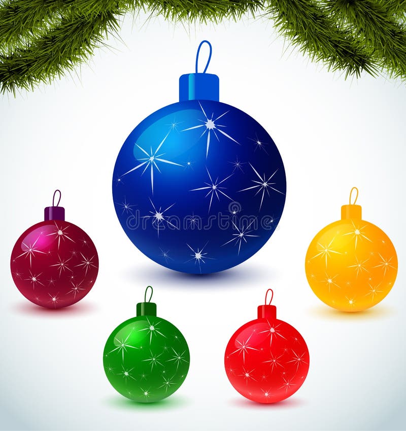 Bolas Coloridas De La Navidad Ilustración del Vector - Ilustración de ...