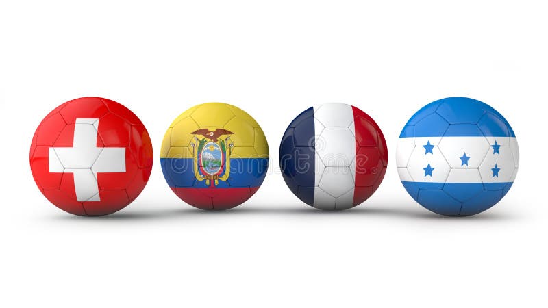 Bolas con las banderas stock de ilustración. Ilustración de juego ...