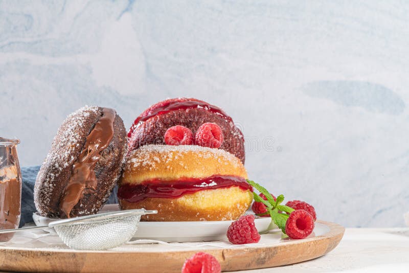 Bolas De Berlim, Berliner or Donuts Filled with Egg Jam, a Very Popular ...