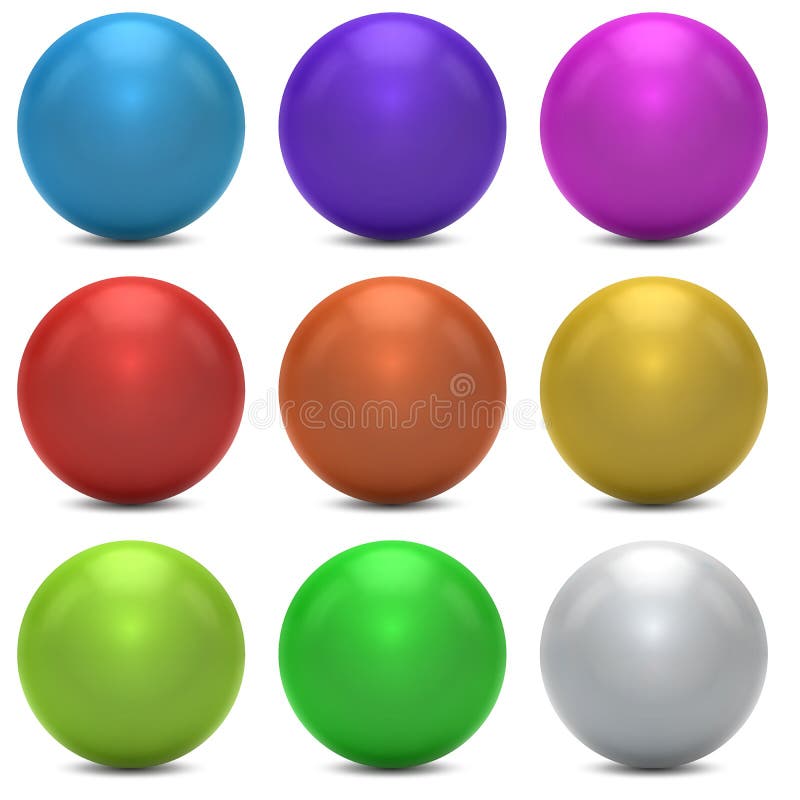 Bolas del color fijadas ilustración del vector. Ilustración de creativo ...