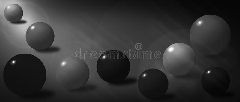 Bolas Negras Y Grises Gran Cantidad De Bolas Minimalismo Stock De