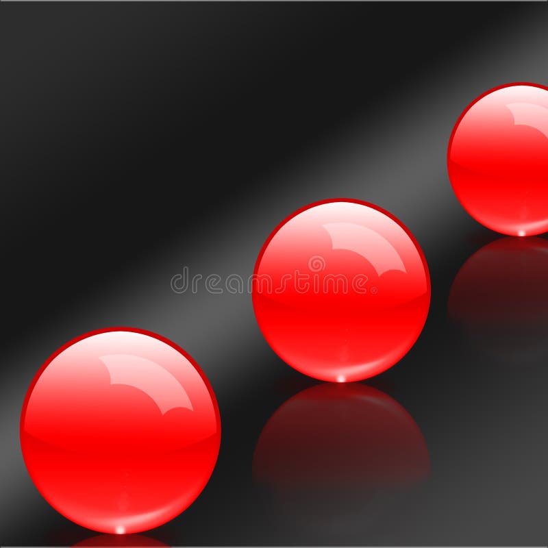 Bolas rojas stock de ilustración. Ilustración de esfera - 9337403