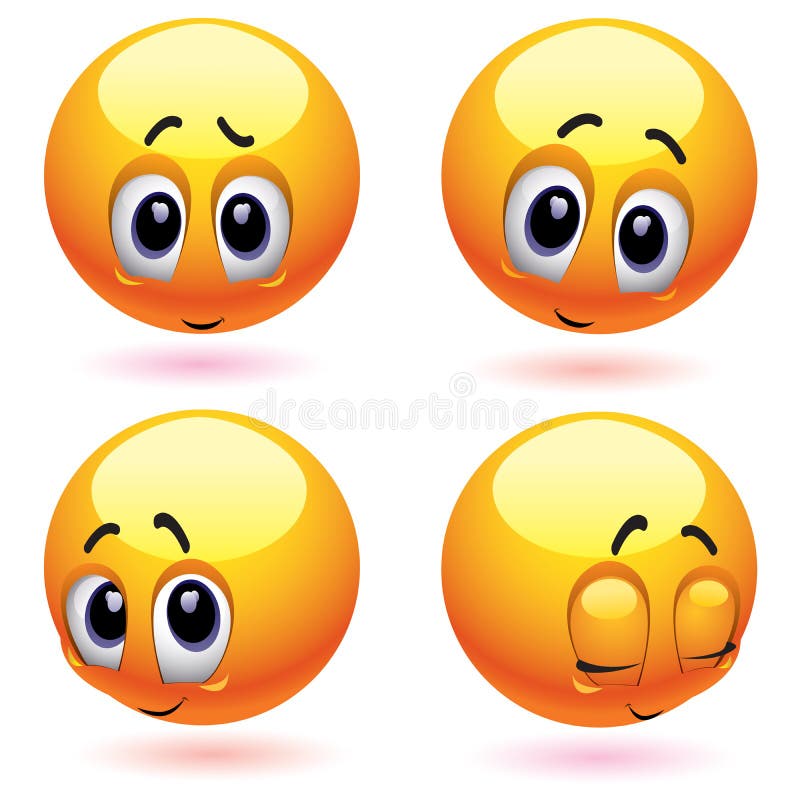 Emoticon tímido ilustración del vector. Ilustración de cara - 37845106