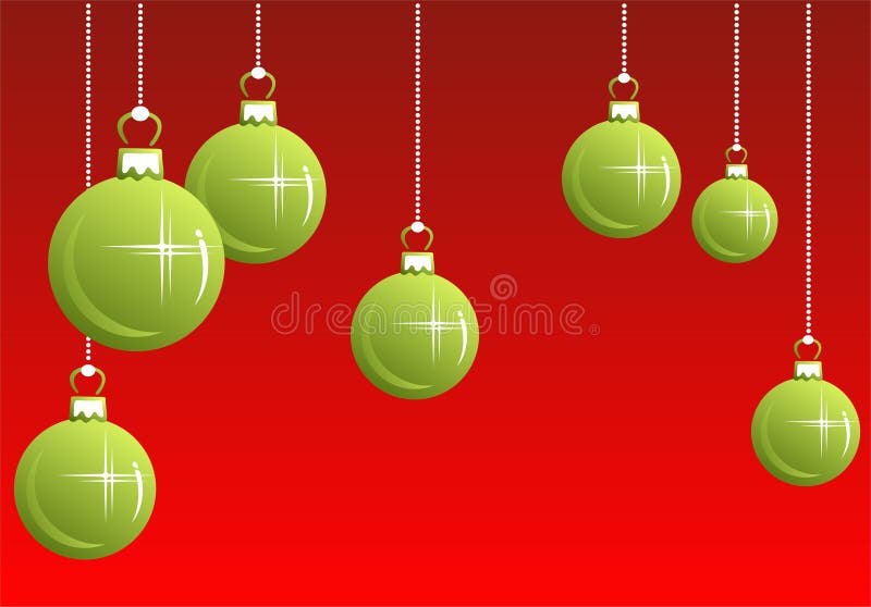 Bolas verdes de la Navidad ilustración del vector. Ilustración de ...