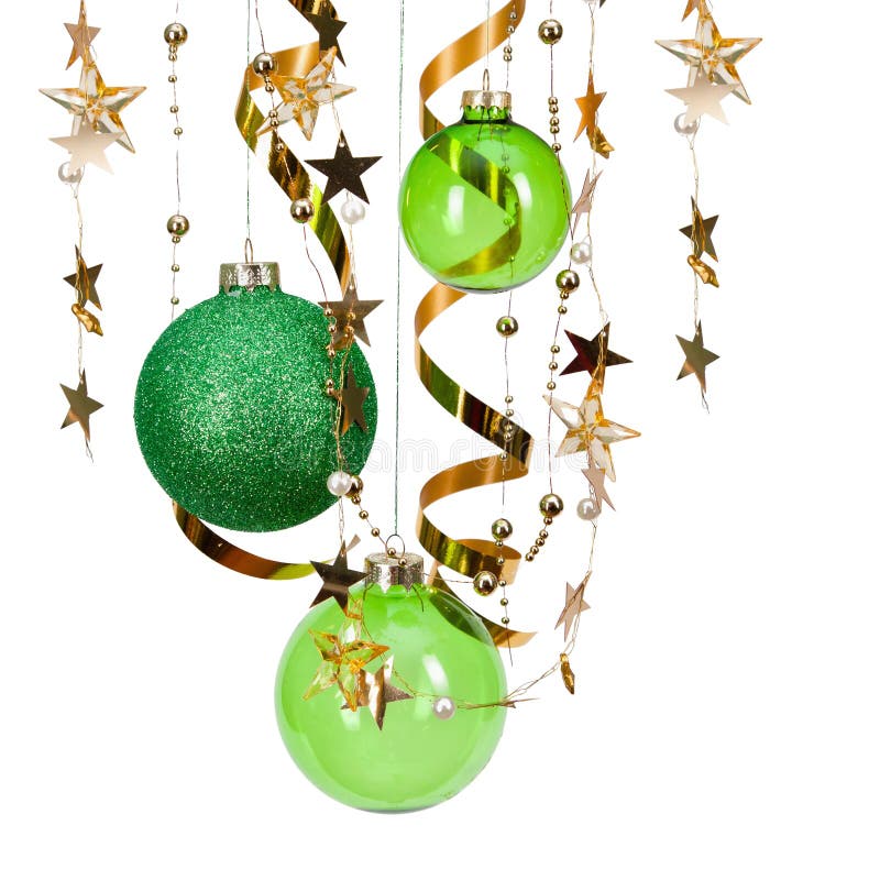 Bolas verdes de Natal imagem de stock. Imagem de objeto - 28088271