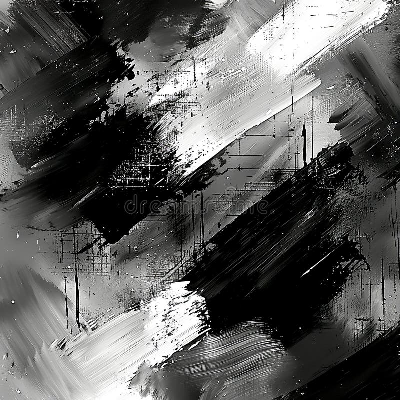 Bold Abstract Art from Dynamic Black and White Paint Streaks Stock ...