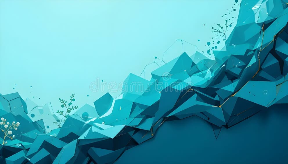 Dynamic Abstract Turquoise Sports Background with Modern Geometric ...