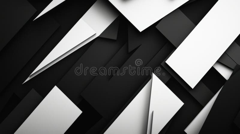 Bold Abstract Background with Sharp Angular Shapes in Black and White ...