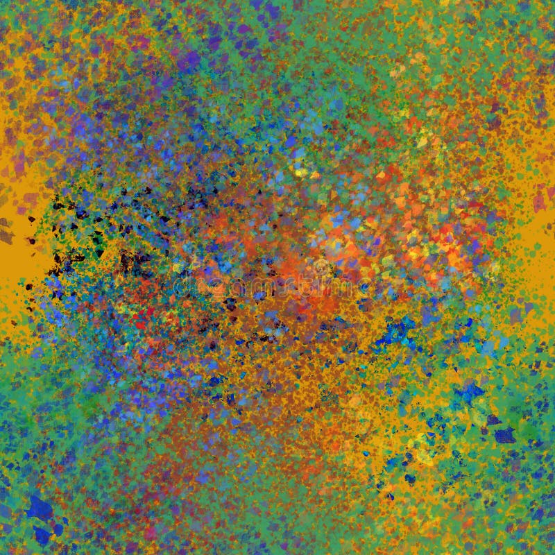 Bold Abstract Blurry Painted Seamless Pattern Random Mixed Bright Spots ...
