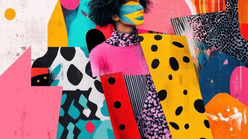 Bold Abstract Clothing Shapes in Vibrant Colors Create a Playful Visual ...