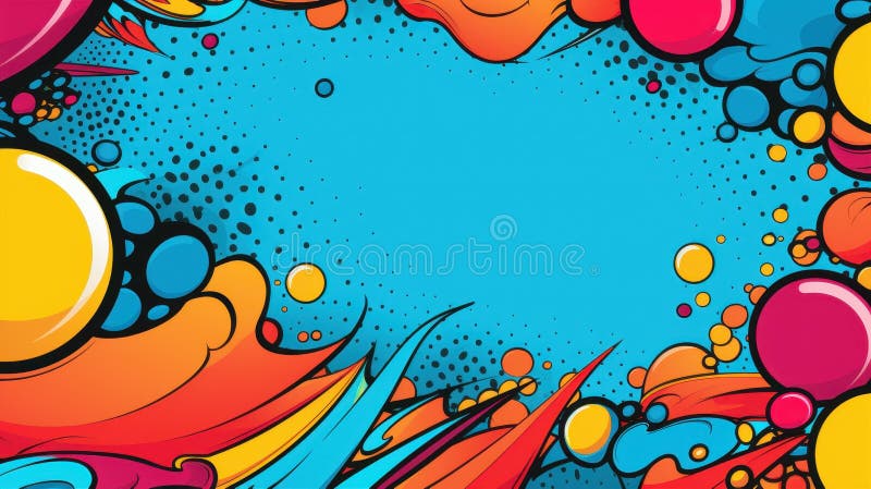 Bold Abstract Comic Speech Bubble Creates Dynamic Energy and Excitement ...