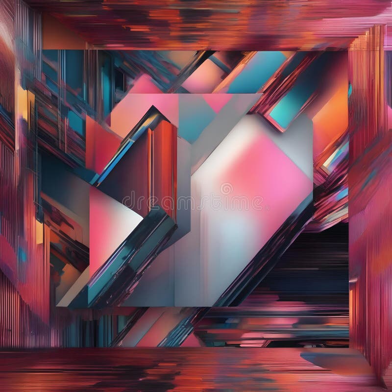 Bold and Abstract Digital Glitch Art Distorted and Pixelated Elements ...