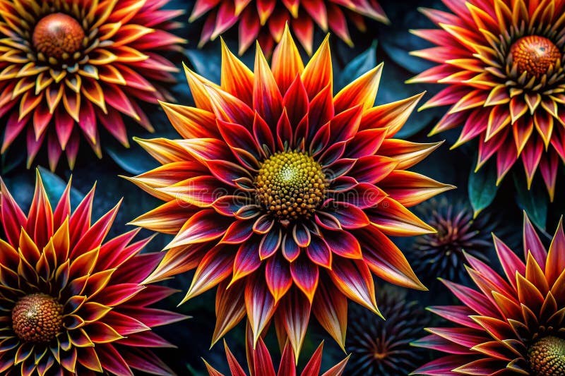 Bold Abstract Flower Landscape a Vibrant AIGenerated Art Piece ...