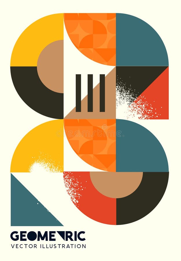 Bold and Abstract Geometric Pattern Stock Vector - Illustration of ...