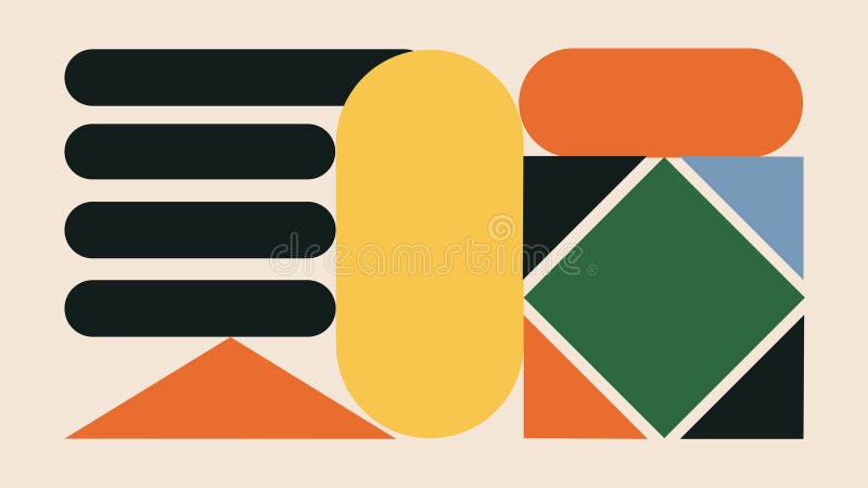 Bold Abstract Geometric Poster Background Stock Illustration ...